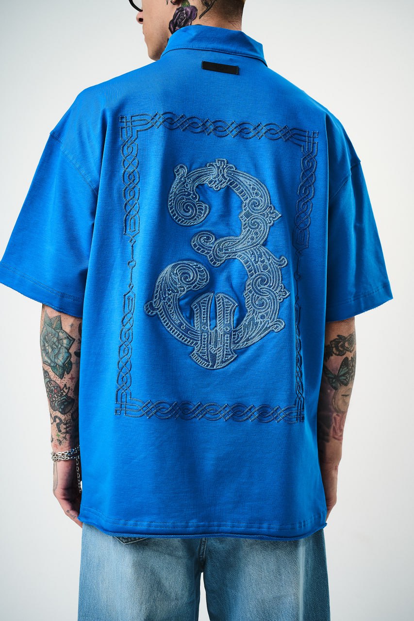 High Neck Half-Zip Oversized T-Shirt – Chain Graphic Streetwear ...